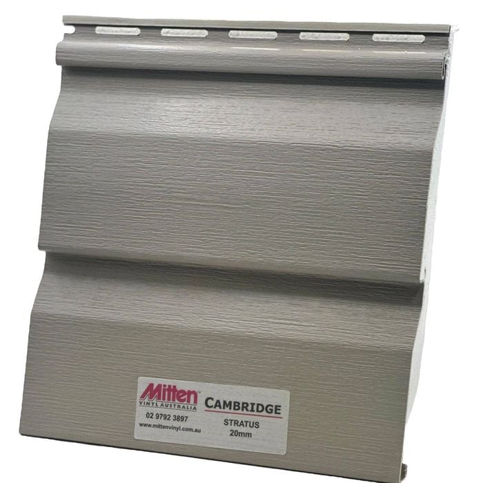 Mitten Vinyl Australia 5.84m x 20mm Stratus Cambridge Vinyl Cladding ...