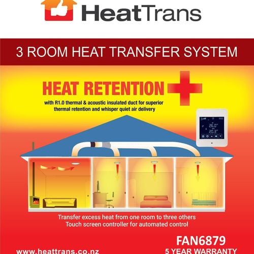 HeatTrans 3 Room Heat Retention with Heat Transfer Kit - Bunnings New ...