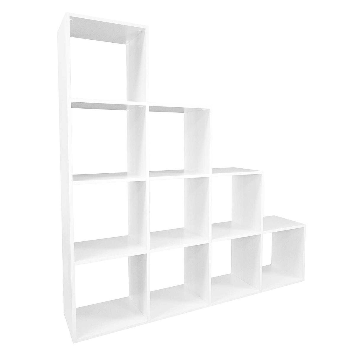 Lugna 1424 x 1424 x 390mm White 1-2-3-4 Step Cube Unit - White ...