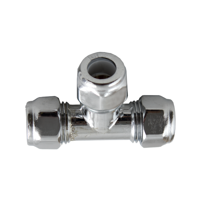 Brasshards 15C x 15C x 15C Chrome Plated Compression Tee - Bunnings ...