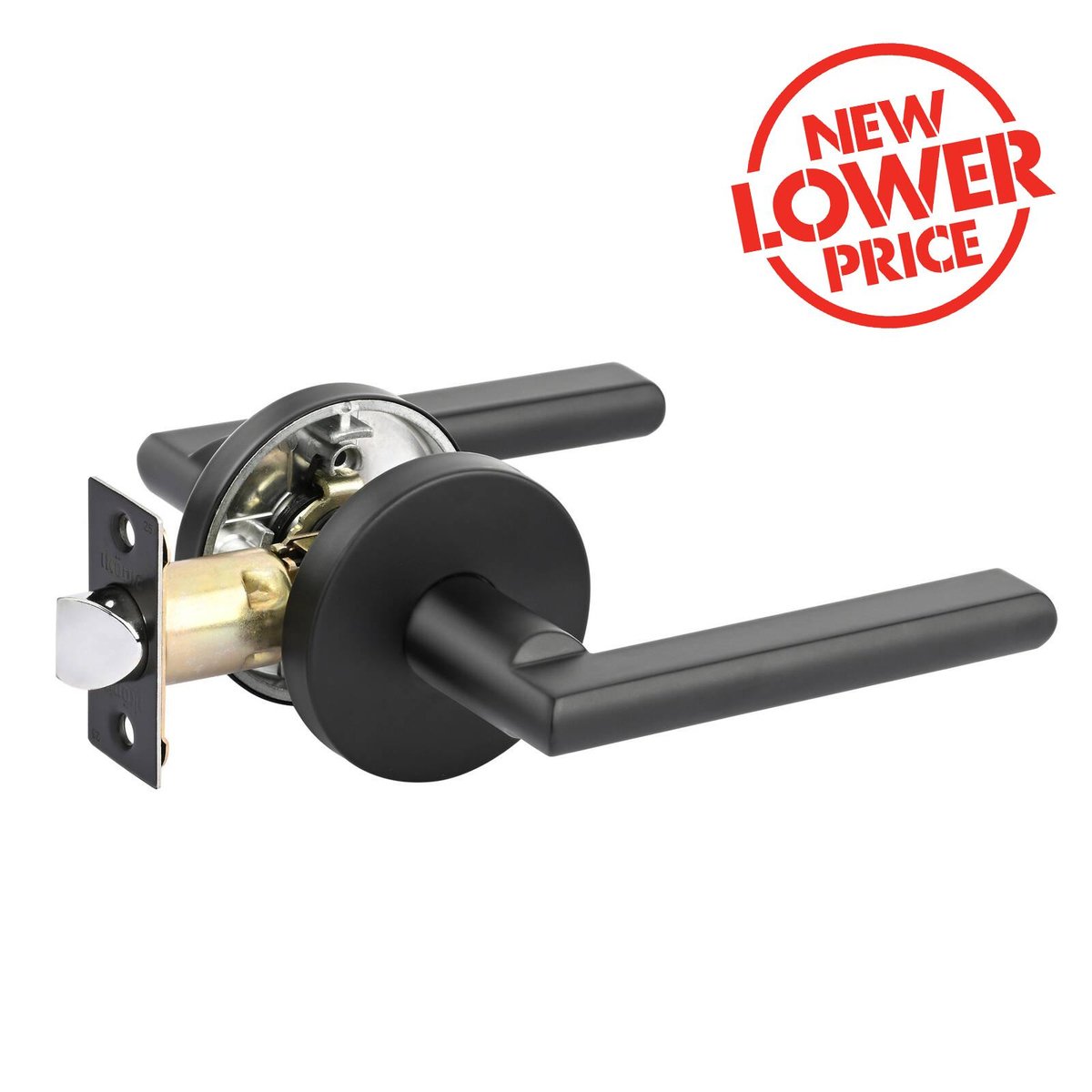 Ikonic Black Matte Fellino Passage Lever Set - Bunnings Australia