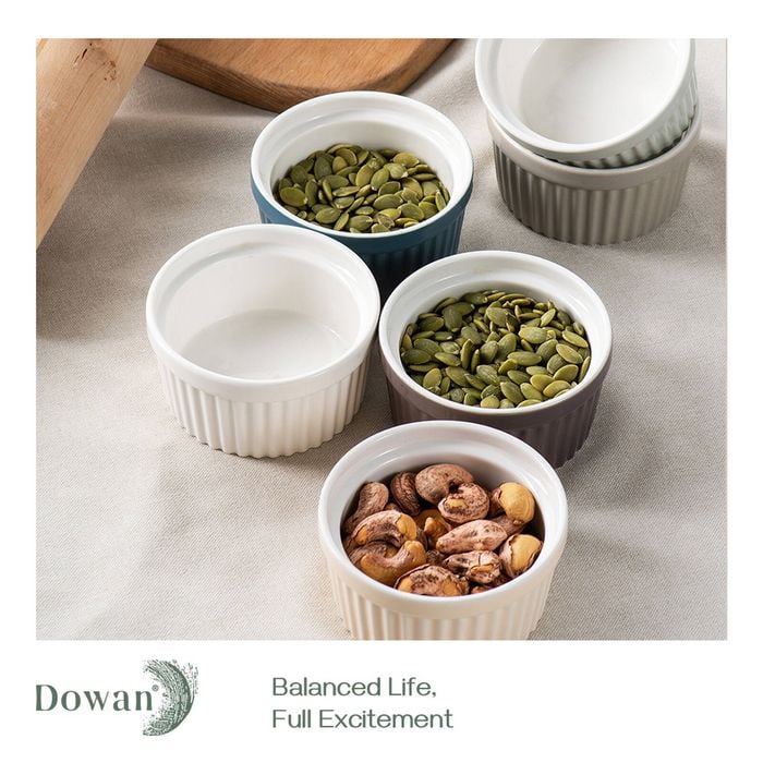 Ramekins 118ml Oven Safe - Creme Brulee Ramekins for Baking, Porcelain ...