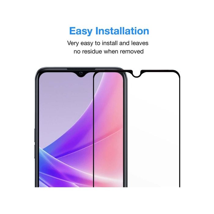 2 Pack MEZON OPPO A17 Full Cover Tempered Glass Screen Protectors ...