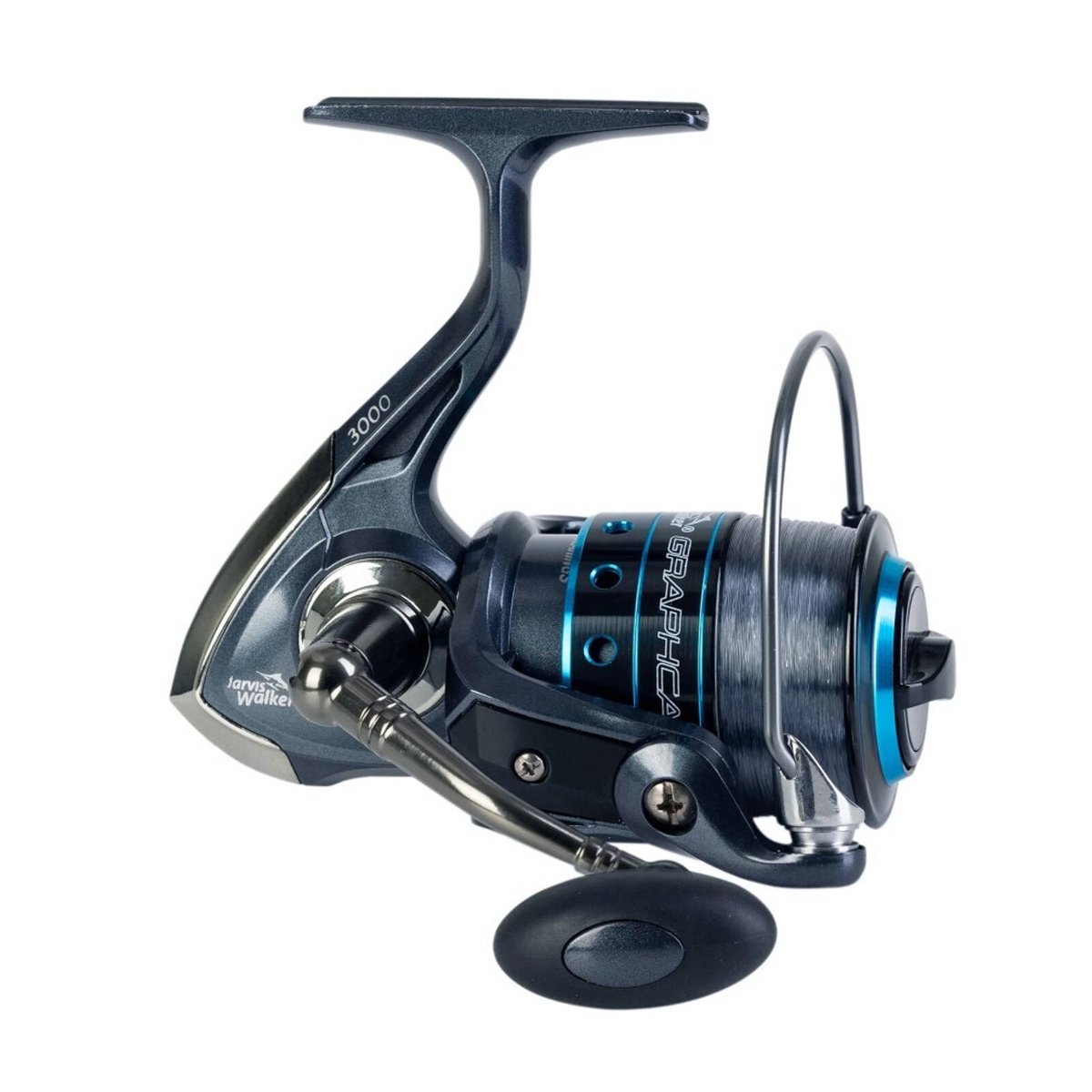 Jarvis Walker Graphcast 3000 Spin Reel Spooled with Line - 6 Bearing ...