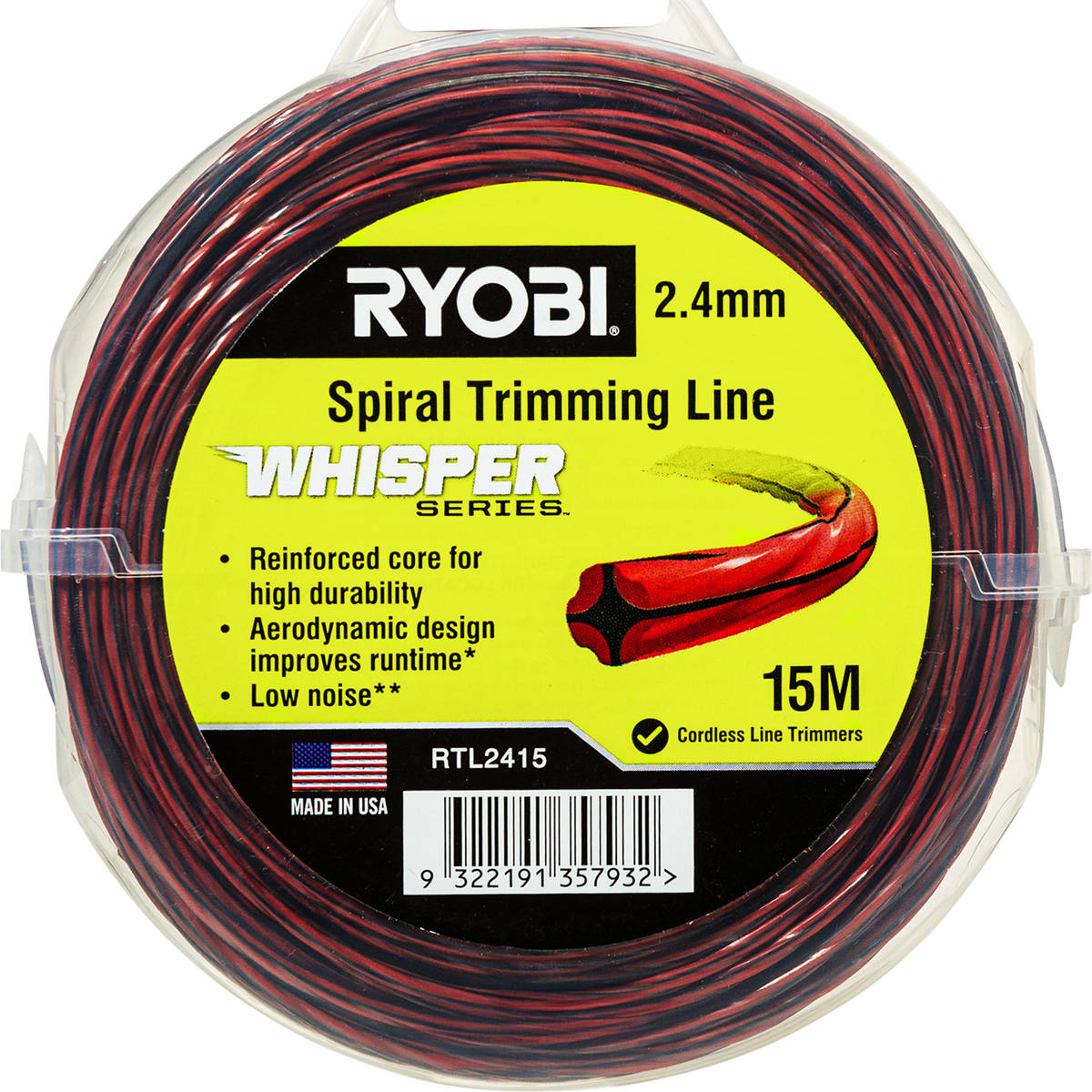 Ryobi 2.4mm x 15m Whisper Series Trimming Line - Bunnings New Zealand