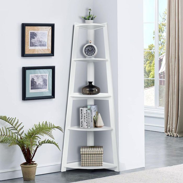 Hawaii 5 Tier Display Ladder Corner Shelf Rack White Bunnings Australia