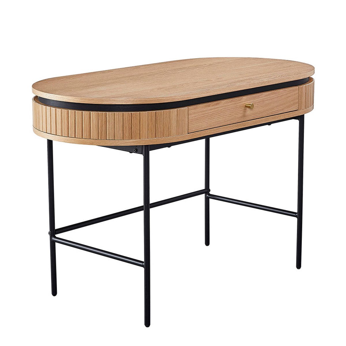 Modern Furniture KAIDAN 120cm Study Desk - Oak & Black - Bunnings Australia