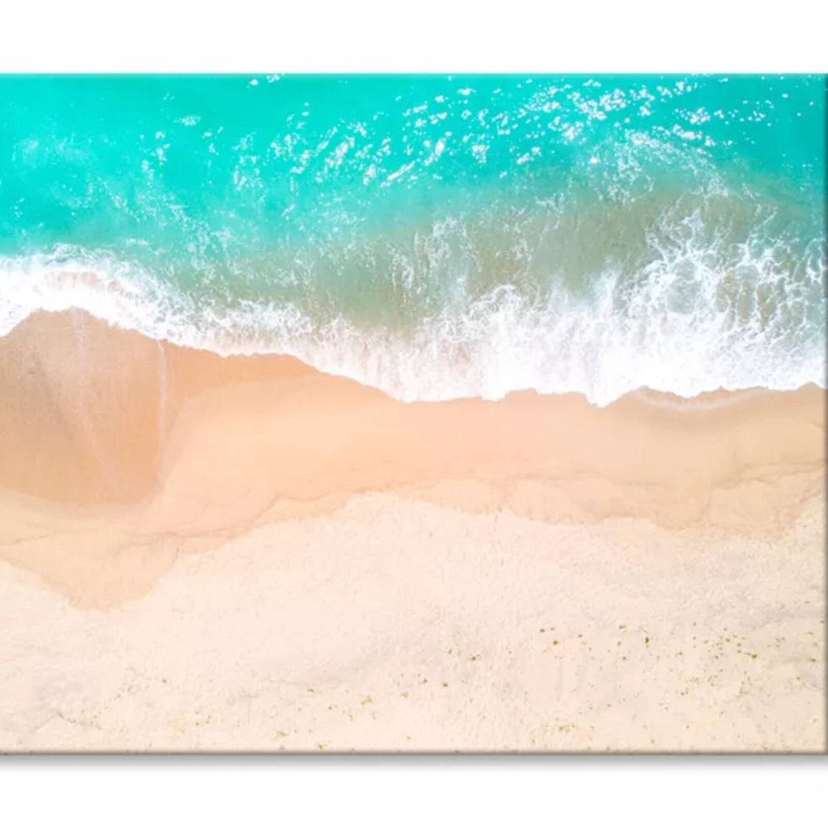 Aerial View Of Sandy Beach and Ocean Print 100% Australian Made 90 x ...