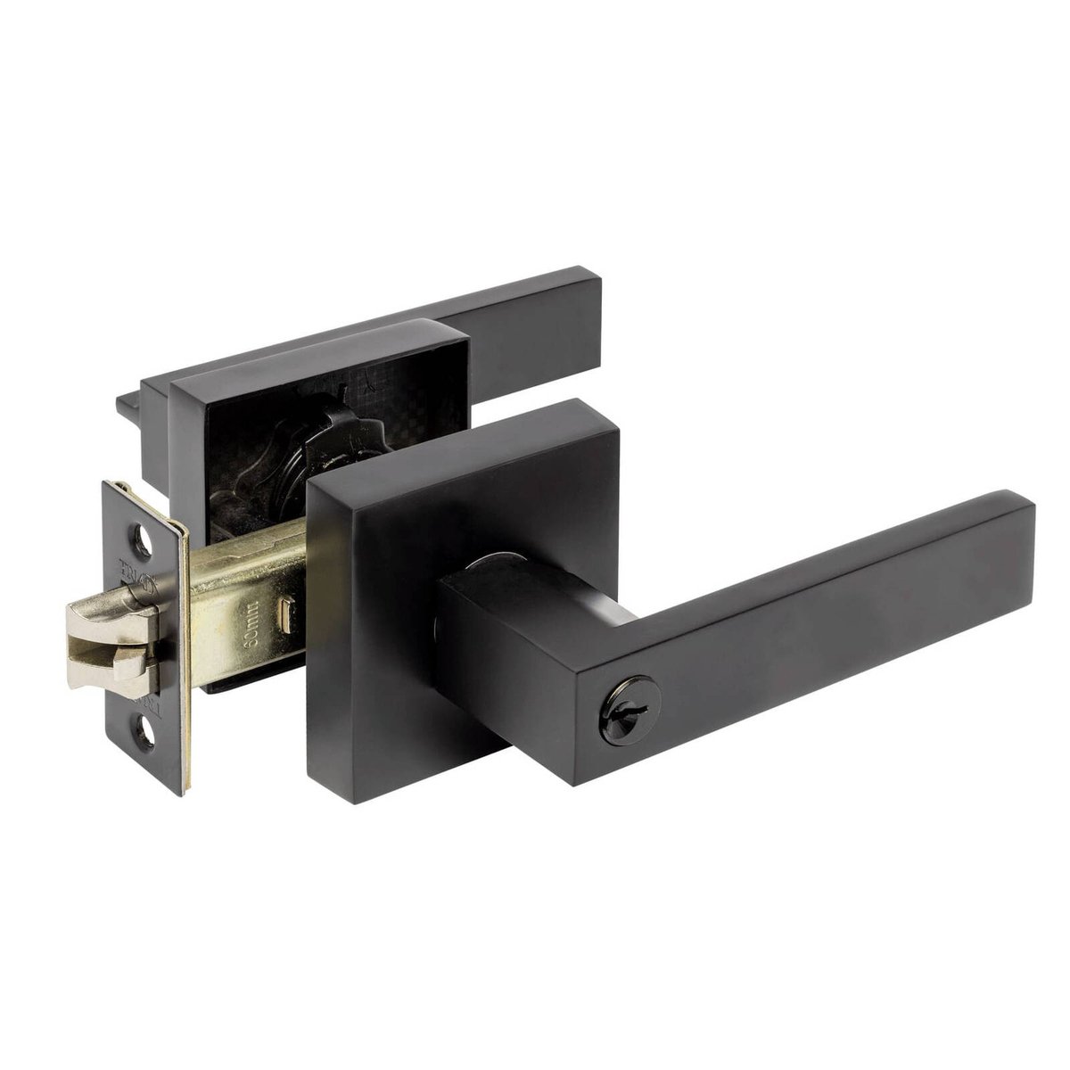 Zanda Matt Black Trident Entrance Set - Bunnings Australia