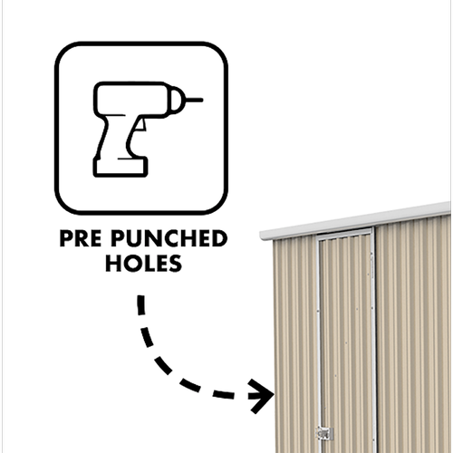 Absco 5.96 x 3.0 x 2.3m Woodland Grey Highlander Three Door Garden Shed ...