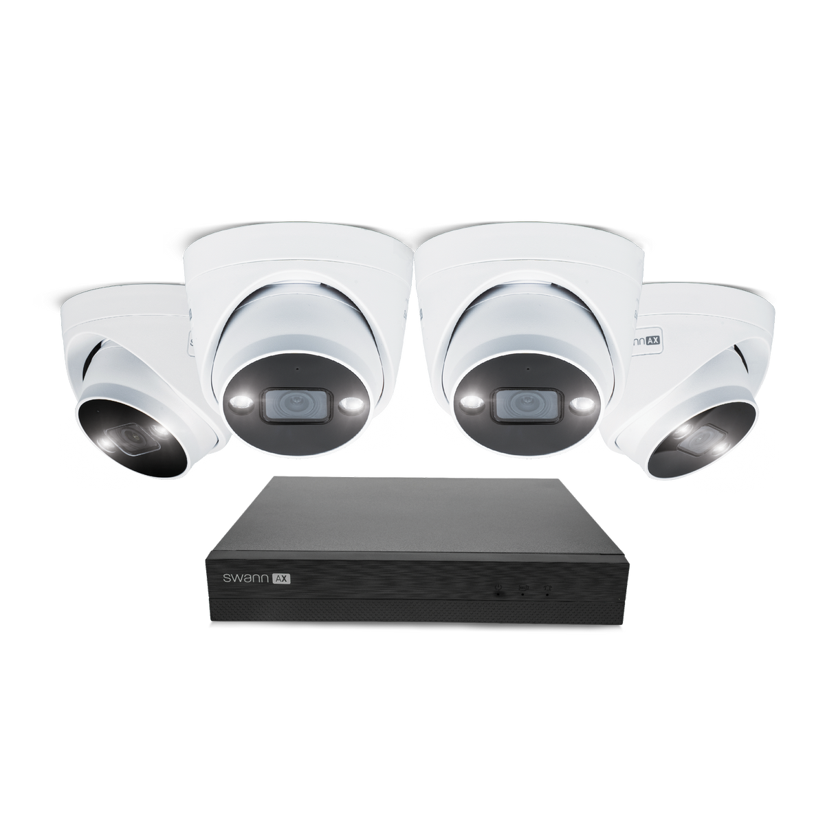 Swann AdvancedX Wired 8-Channel Security System with 4 Dome Cameras ...