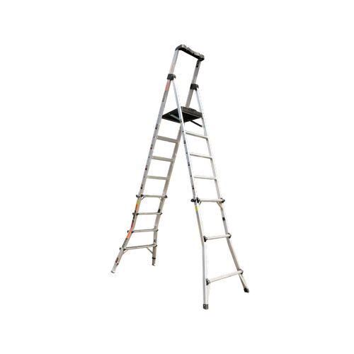 Gorilla 150kg 5 - 8 Step Silverback Adjustable Platform Ladder With ...