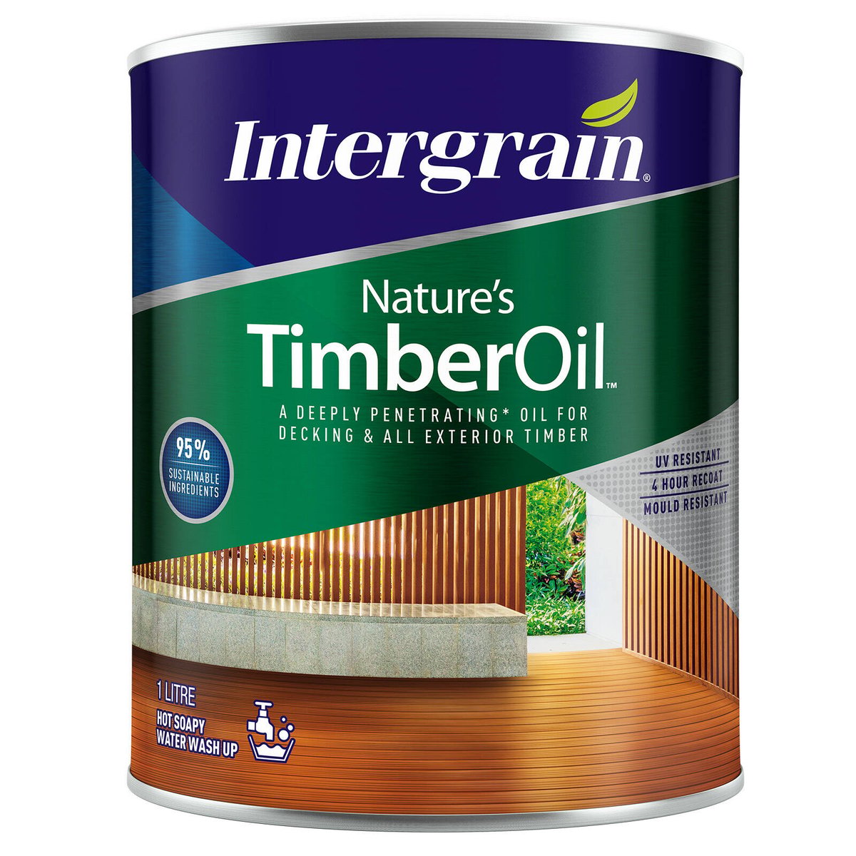 Intergrain 1L Natural Nature's Timber Oil - Bunnings Australia