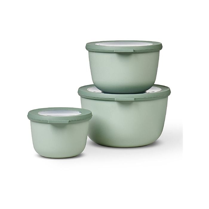Mepal Cirqula 3 Piece Large Round Storage Container Set - Sage ...