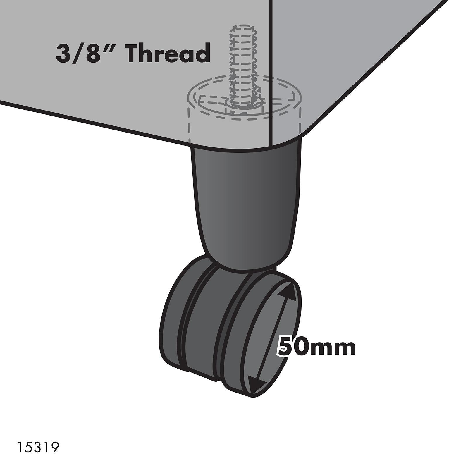 Move It 3 8 Black Thread Bed Leg Bunnings Australia