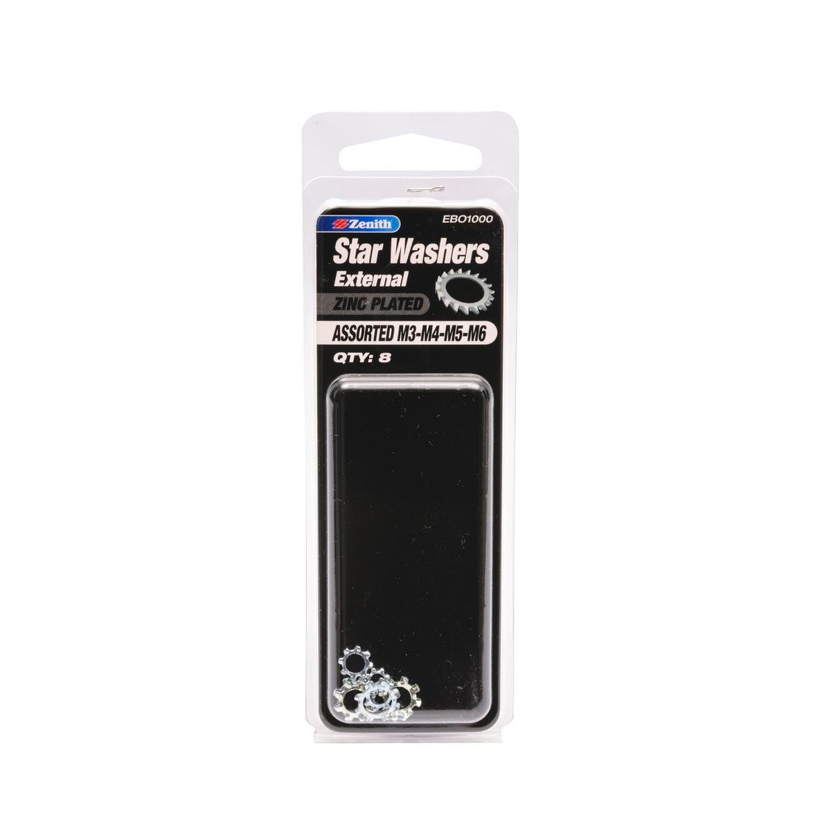 Zenith M3-M4-M5-M6 Zinc Plated Assorted External Star Washer - 8 Pack ...