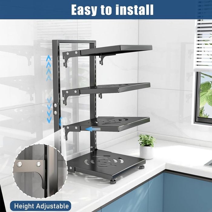 Pot Rack Organizers: 7-Tier Adjustable Heavy Duty Pan Rack - Bunnings ...