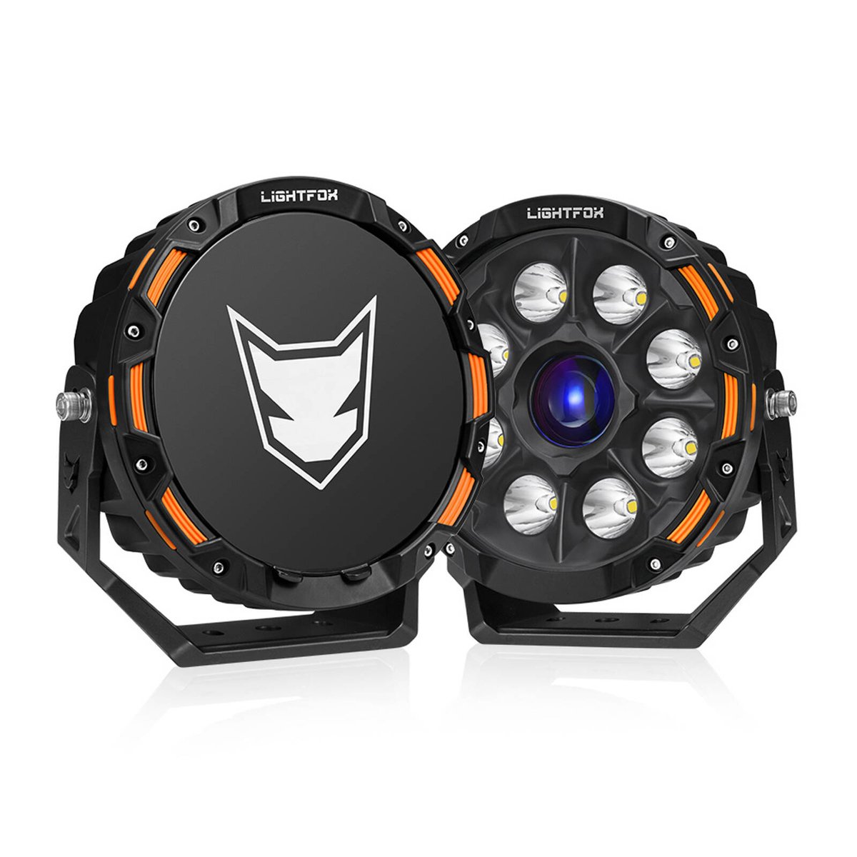 Pair 9inch Osram Laser LED Driving Lights 1Lux @ 2,226m 15,046Lumens ...