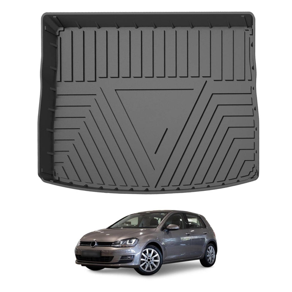 AUSGO Boot Liner for Volkswagen Golf 7th Gen MK7 MK7.5 2013-2020 Cargo Trunk Mat Boot Mat ...
