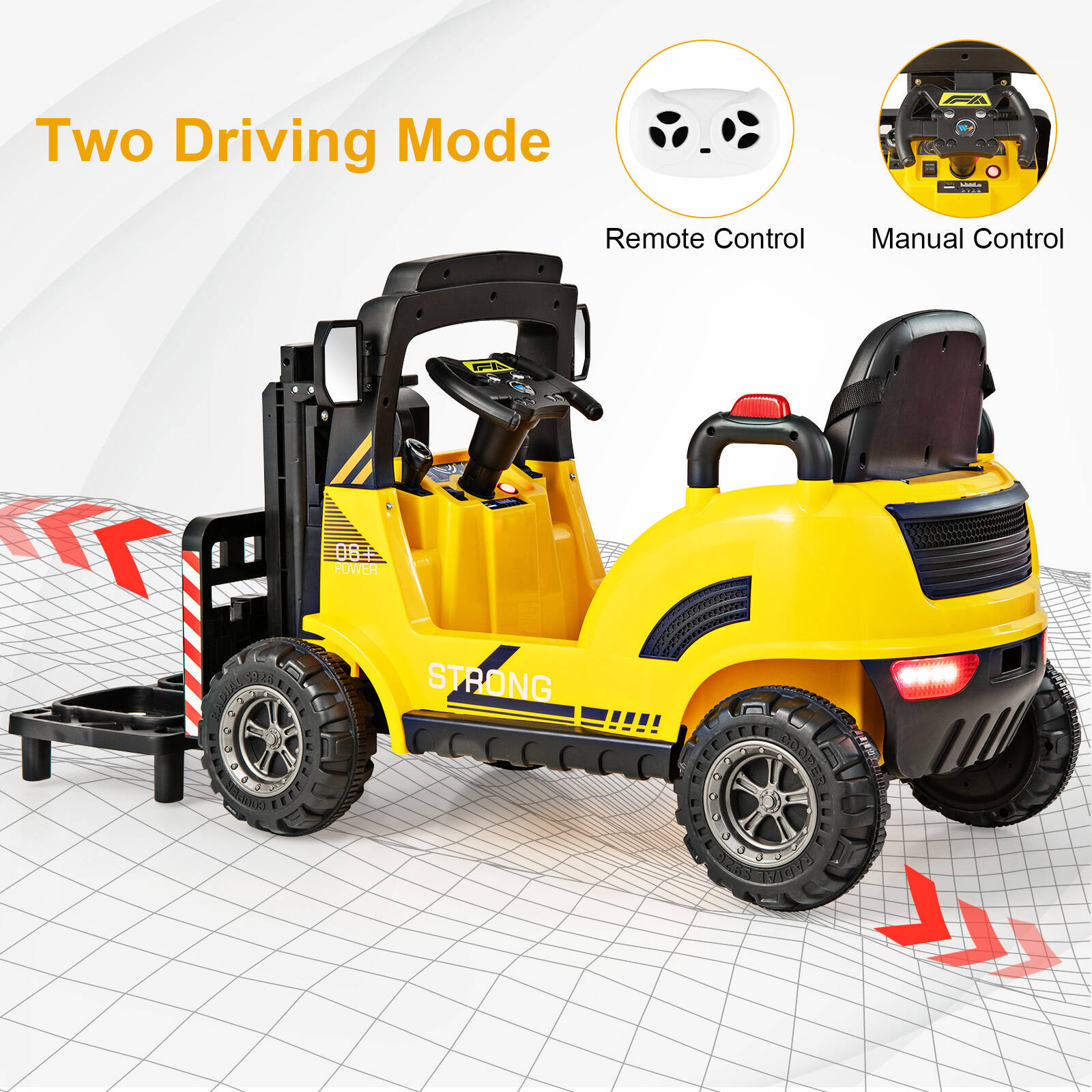 Costway 12V Remote Kids Ride On Forklift Truck with Music Bunnings Australia