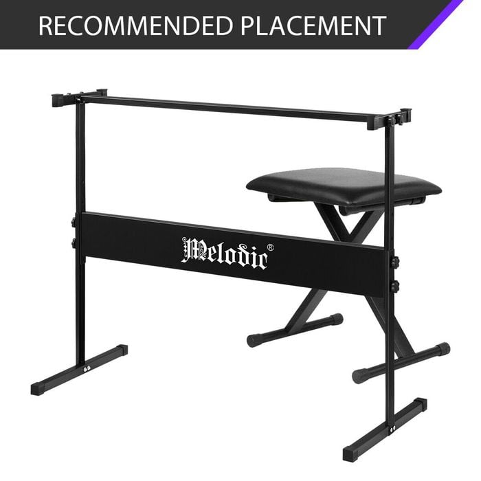 Melodic I Style Adjustable Keyboard Stand Folding Piano Stool Seat ...