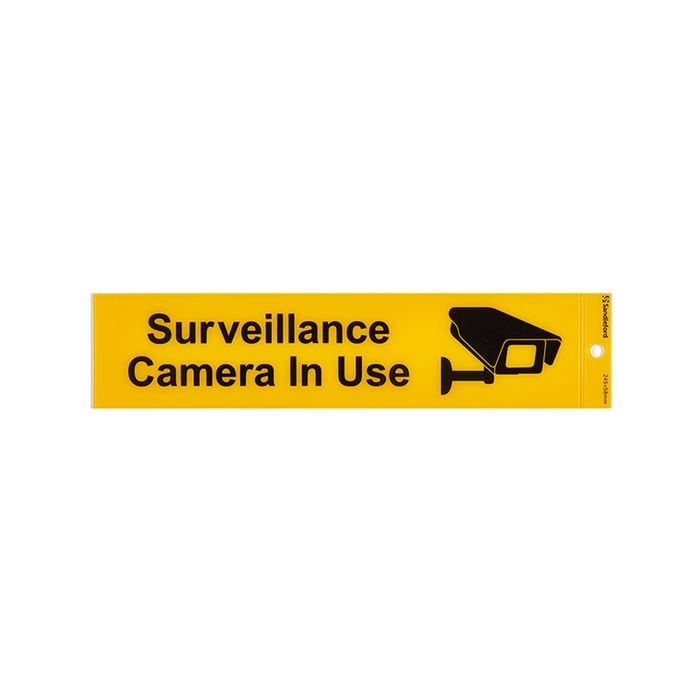 Surveillance Camera In Use Self Adhesive Sign - Bunnings Australia