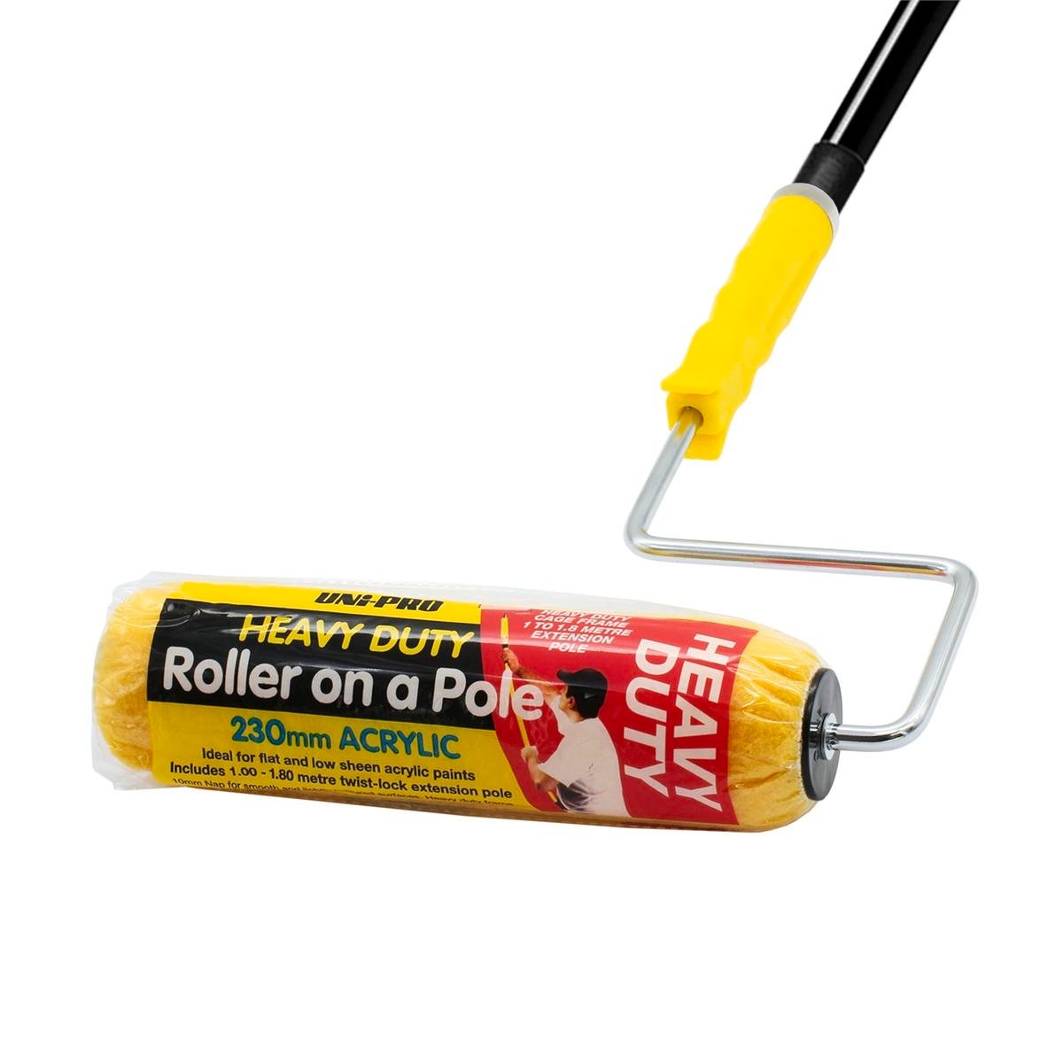 UNi-PRO 230mm 1.80m Roller On A Pole With Extendable Handi-Pole ...
