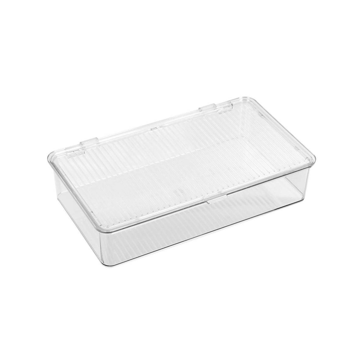 Boxsweden 1.6L Clear Crystal Hinged Storage Container - Small ...