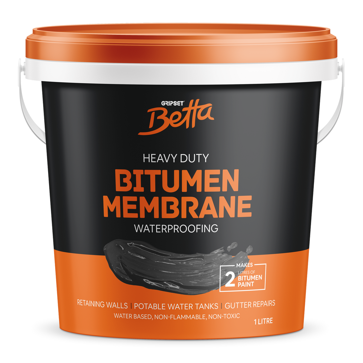 Gripset Betta 1L Waterproofing Membrane Bitumen Rubber - Bunnings Australia