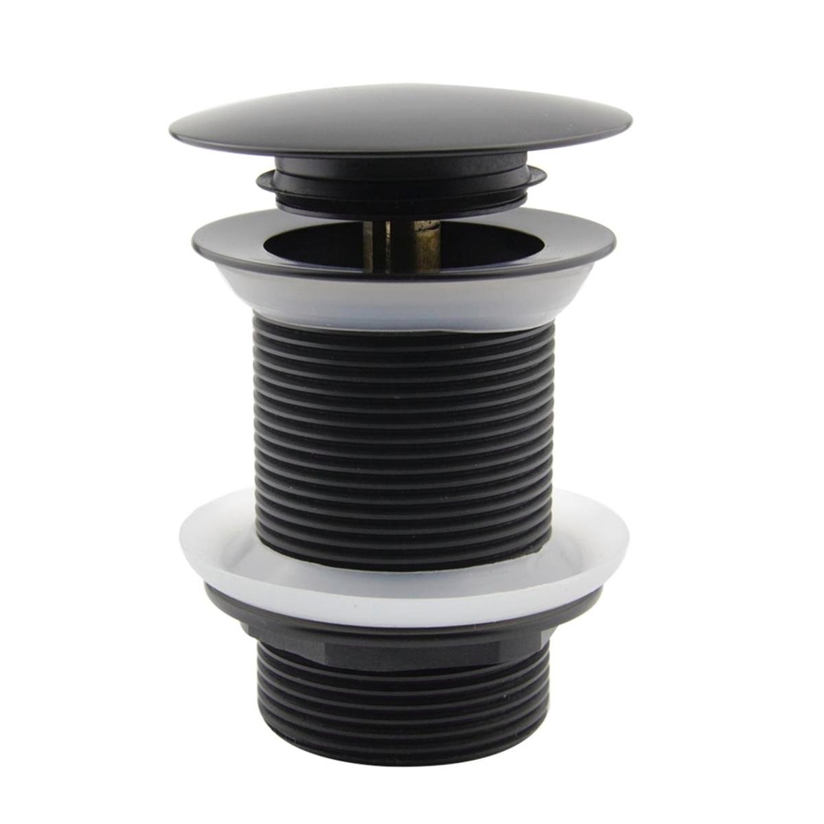 MIXX 40mm 1 1/2" Matte Black Dome Style Pop Up Waste - Bunnings Australia