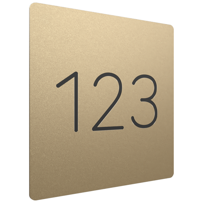 ProtectorAl 280 x 280mm Gold Matt ACM Engraved Custom House Sign ...