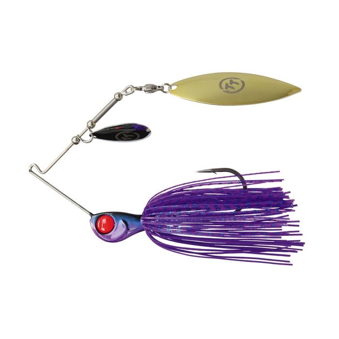 TT Lures 1/2oz Tornado+ Tandem Blade Spinnerbait Lure - PURPLE DEMON ...