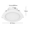 Arlec 9W Tri-Colour Dimmable LED Downlight with Plug Bases - 5 Pack ...