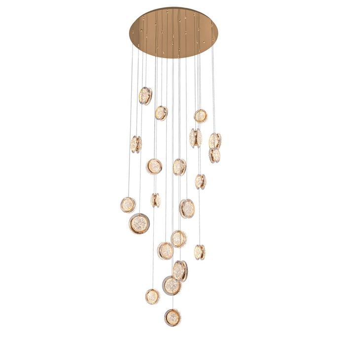 Vencha Yoyo 21 Light Tri-Colour LED Pendant - Gold - Bunnings Australia