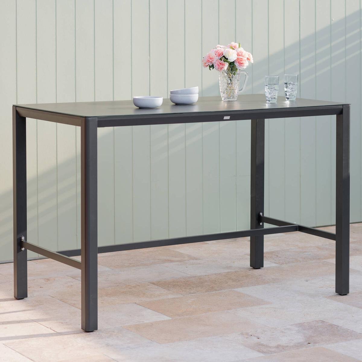 Mimosa Cordoba Aluminium Bar Table Charcoal - Bunnings Australia