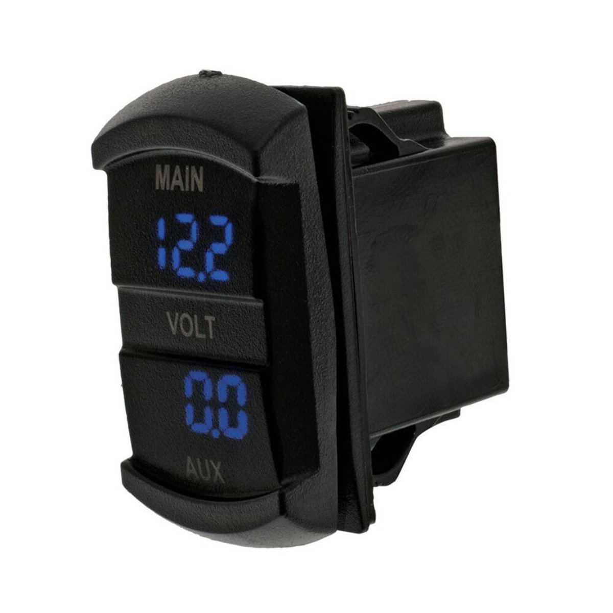 Hulk Switch Size Dual Digital Vehicle Voltmeter Blue Illumination ...