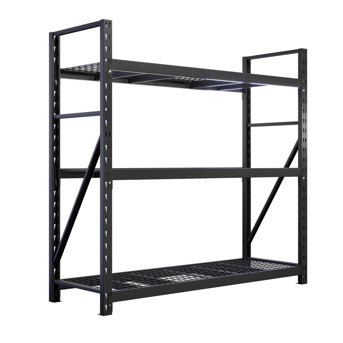 Rack It 1000kg 1938 x 1830 x 645mm Black 3 Shelf Starter Kit - 1830 x ...
