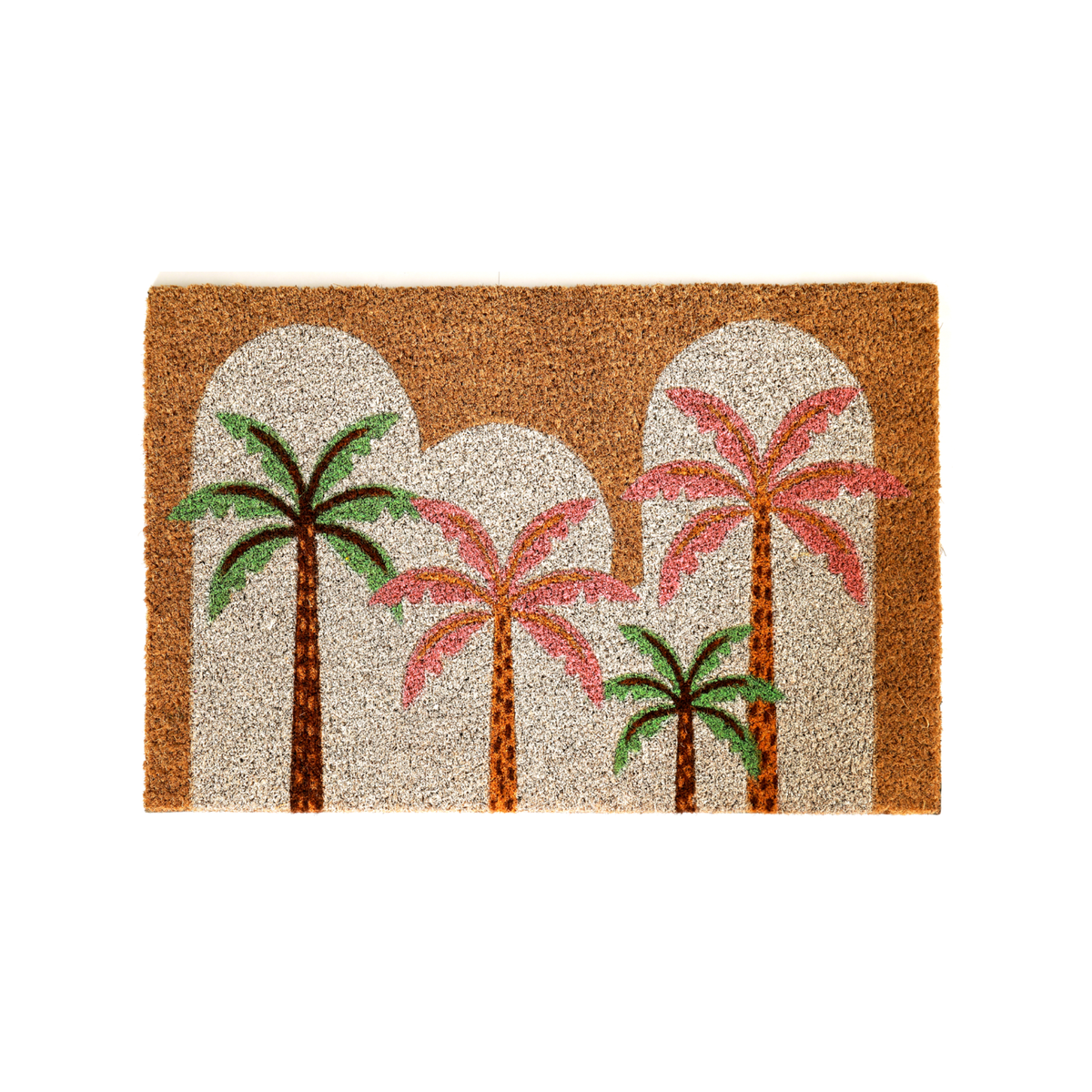 Smart Home Products 60 x 40cm White Palm Tree Eco Sense Outdoor Coir ...
