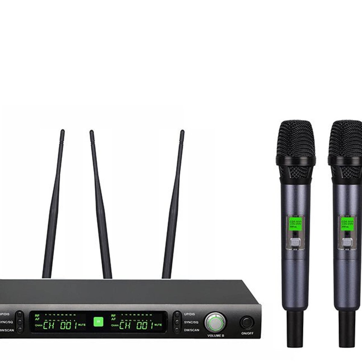 Precision Audio Professional Twin Channel Wireless Microphone System ...