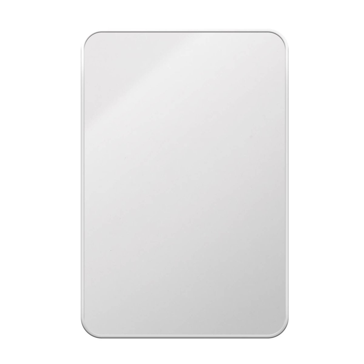 Barelli 900 x 600mm White Rigoni Rectangular Rounded Corners Framed ...