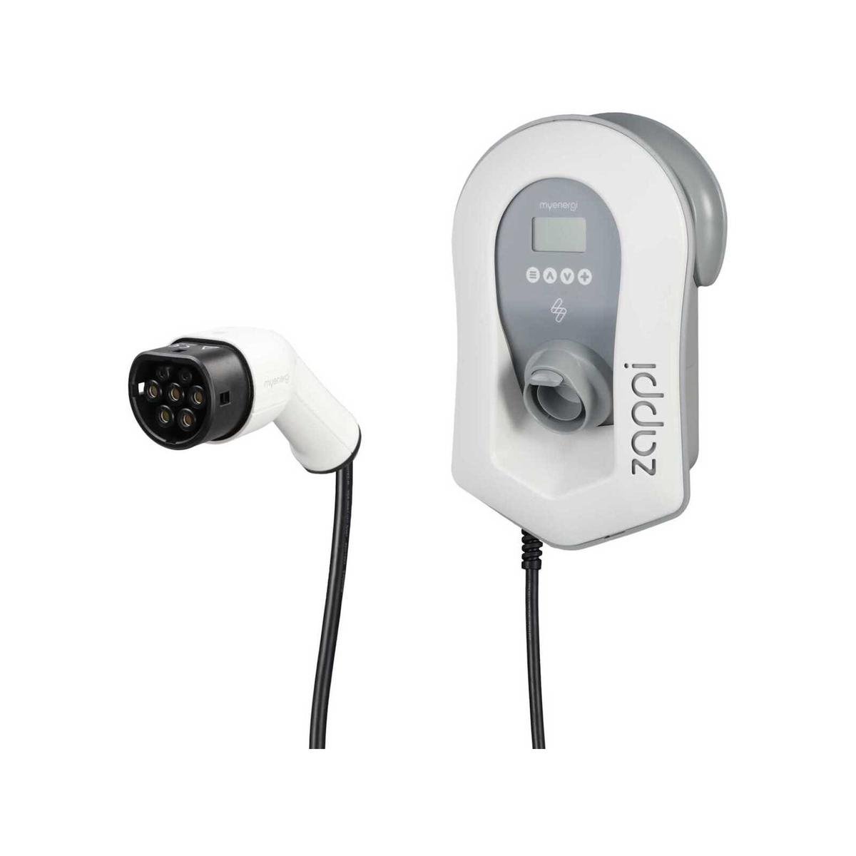 Zappi V2.1 22KW White W/6.5M Type 2 Cable - Bunnings Australia