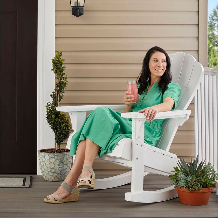 Keter Adirondack Everest Rocking Chair White Bunnings Australia