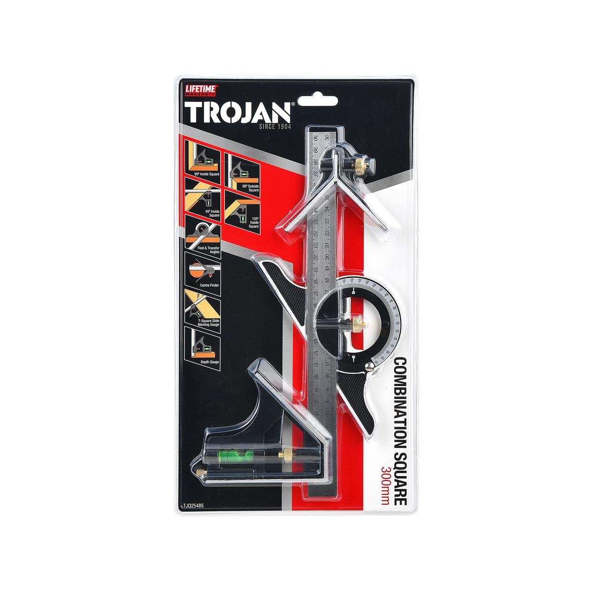 Trojan 300mm Multi-Function Combination Square - Bunnings Australia