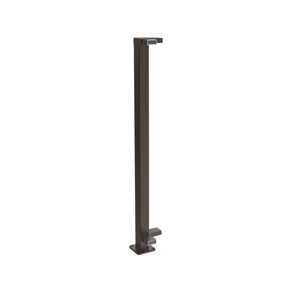 ProtectorAl 1010mm Black Aluminium Flanged 90Â° Balustrade Post ...