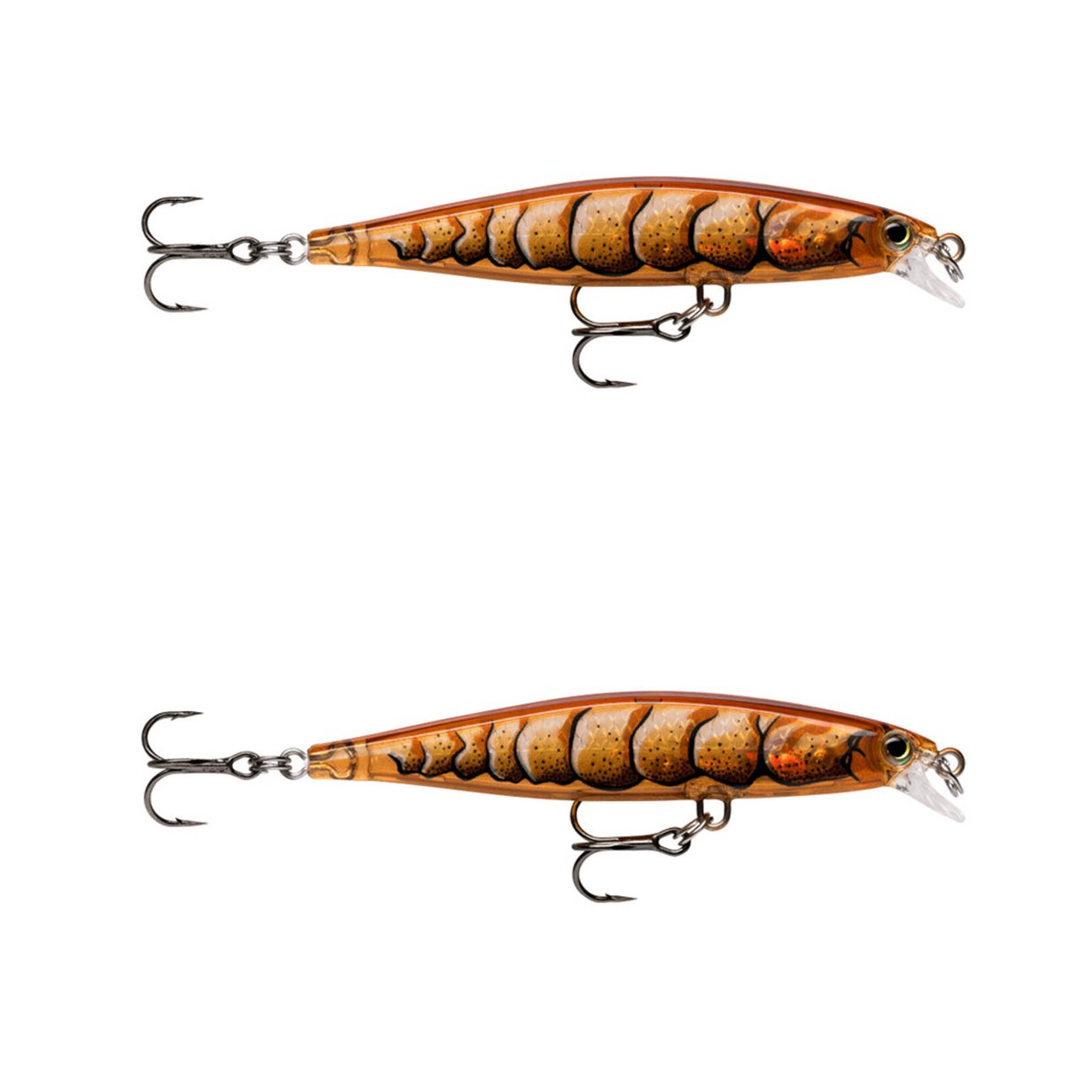 2x Rapala 7cm Shadow Rap Slow Sink Shallow Jerkbait Fishing Lures ...