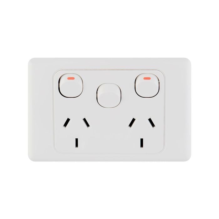 DETA Double Power Point with Extra Switch - Bunnings Australia