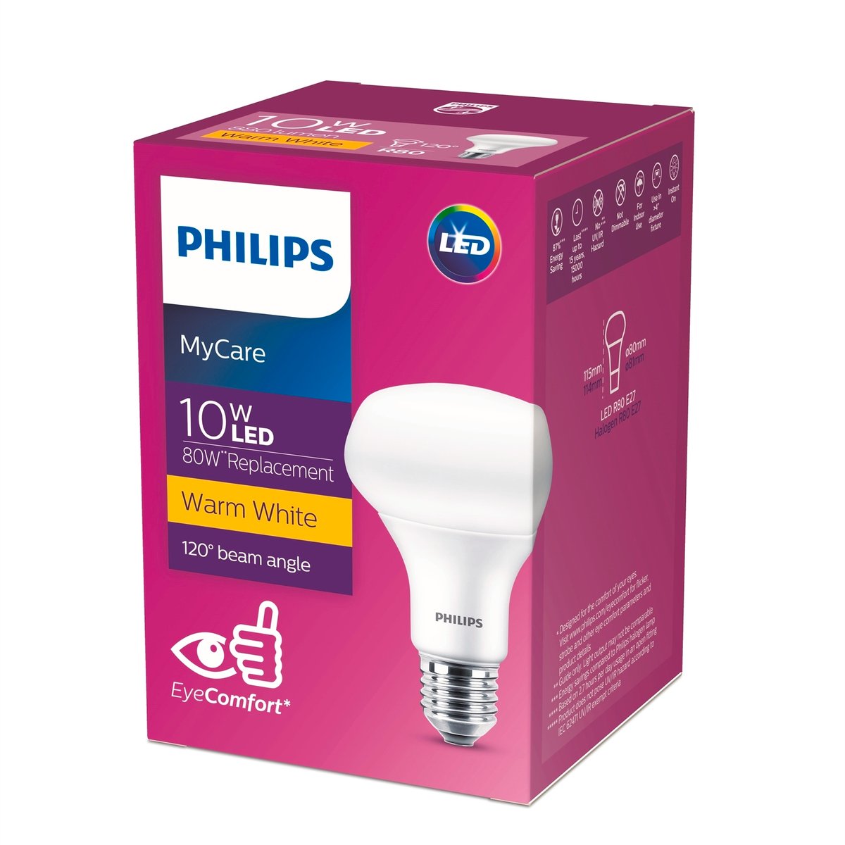 Philips 10W R80 E27 2700k LED Reflector Light - Bunnings New Zealand