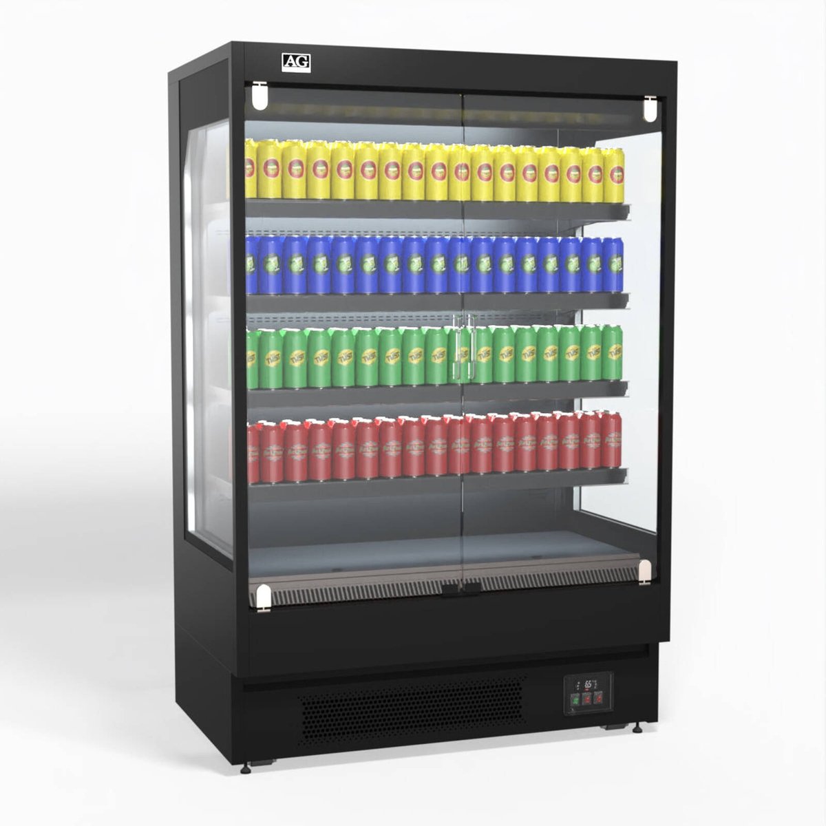 AG Equipment AG 1315mm Supermarket Multi Deck Showcase 2 door Glass ...
