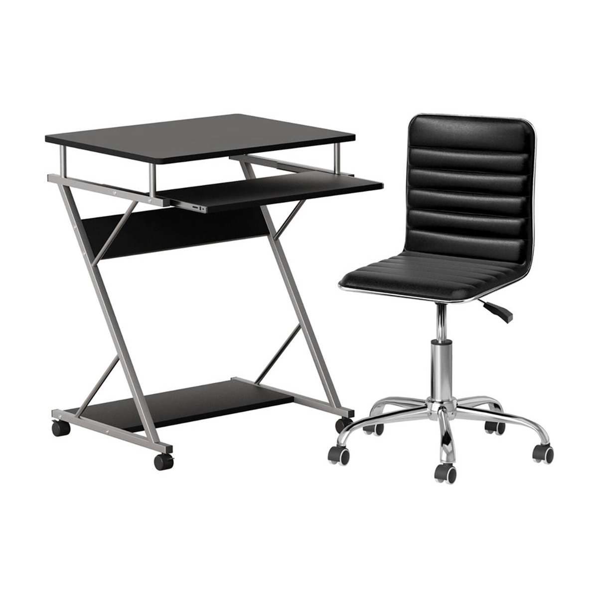 Artiss Computer Desk Office Chair Set Desks with Keyboard Shelf Try ...