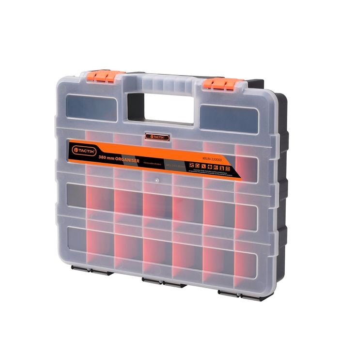 Tactix 380mm 22 Compartment Organiser Storage Box - Bunnings Australia